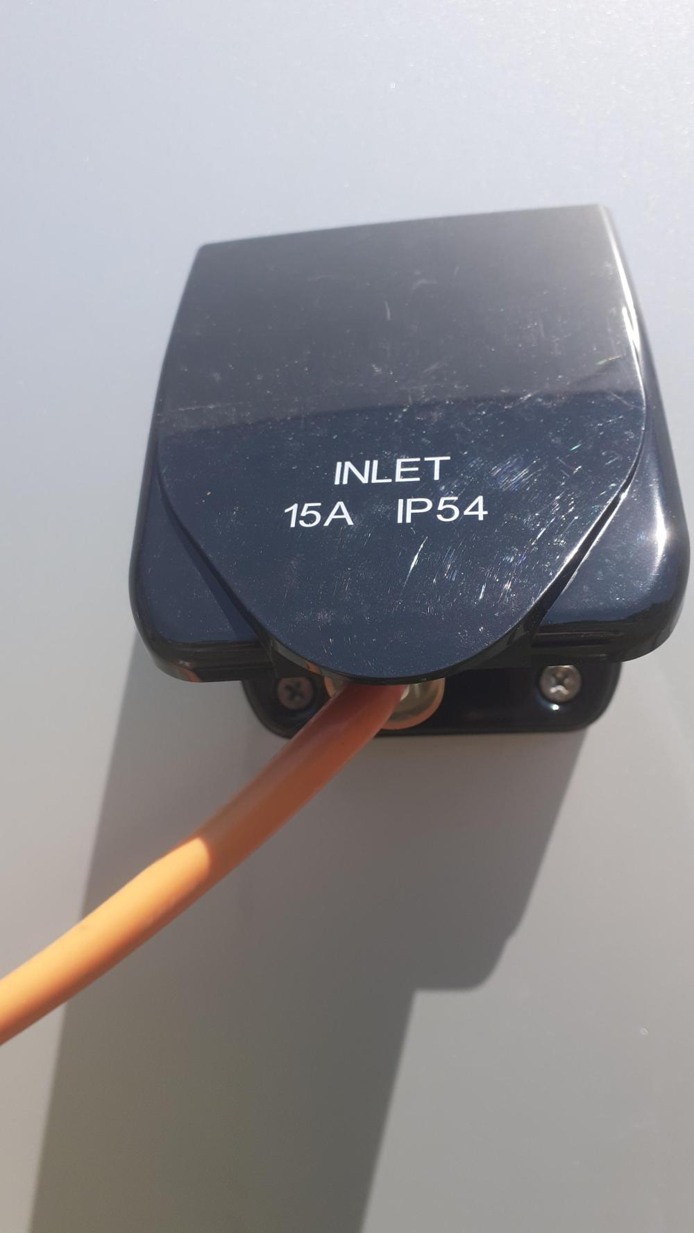 Transco 15A Caravan Power Inlet (Black) 240V, IP54 | CaravansPlus