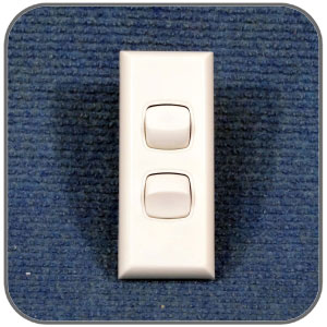 Double Pole switch, Removable Cover, Double, Components