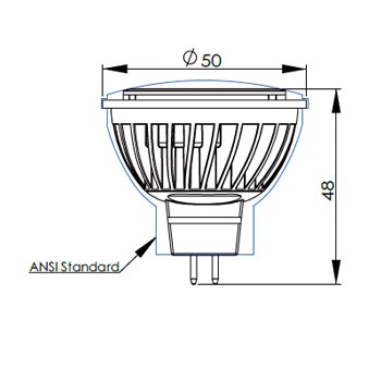 LED MR16 Bulb 12V, 210 Lumens, Cool White LEDs | CaravansPlus
