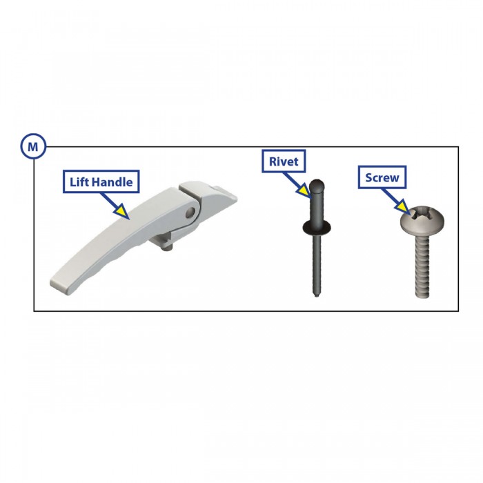 798884 Lift Handle (White), Suit Lippert Solera Awnings