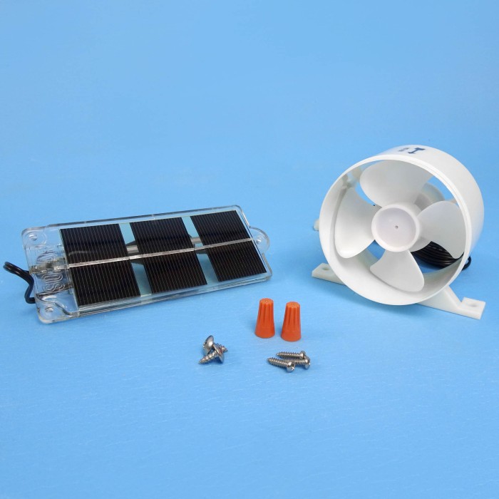 Solar Powered Fridge Fan W Panel | CaravansPlus