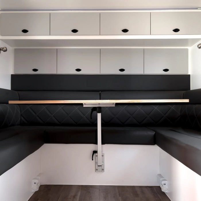 Aussie Traveller Wall Mounted Caravan Table Leg, Silver