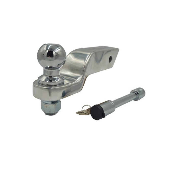 Stinger 50mm Drop Polished Alloy Hitch Set | CaravansPlus