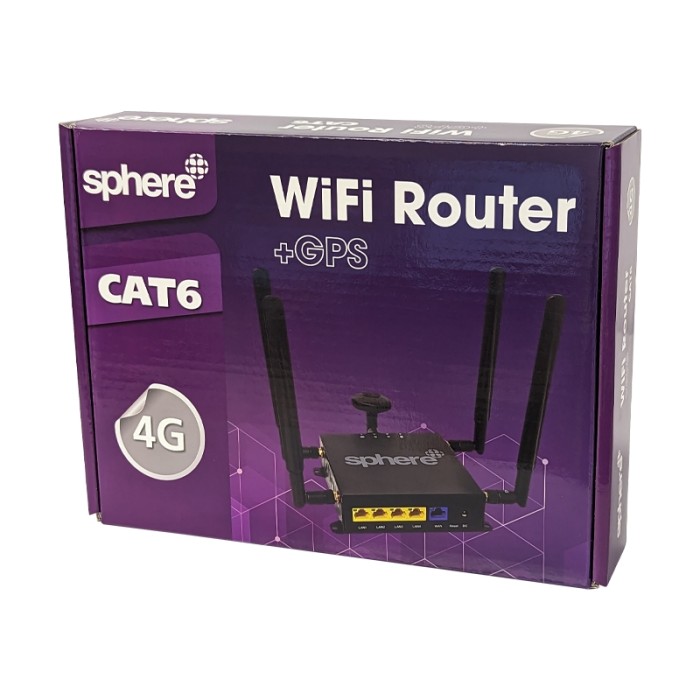 Sphere CAT6 Mobile Wi-Fi Router W GPS, 4G | CaravansPlus