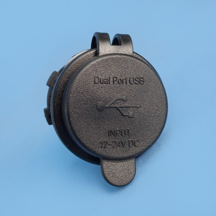 Enerdrive Twin USB-A 4.8A Socket W Cover, Green LED