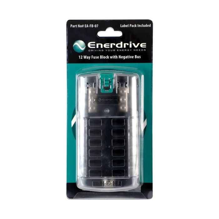 Enerdrive 12 Way ATS Blade Fuse Block W Negative Bar